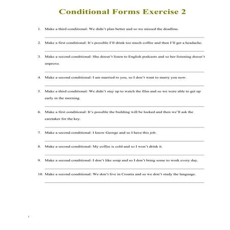 1st , 2nd, 3rdConditionals with answer key. | PDF