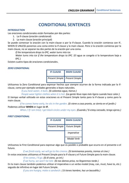 Conditional Sentences + If | PPT