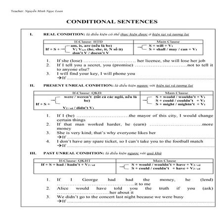 Conditional sentences | PDF