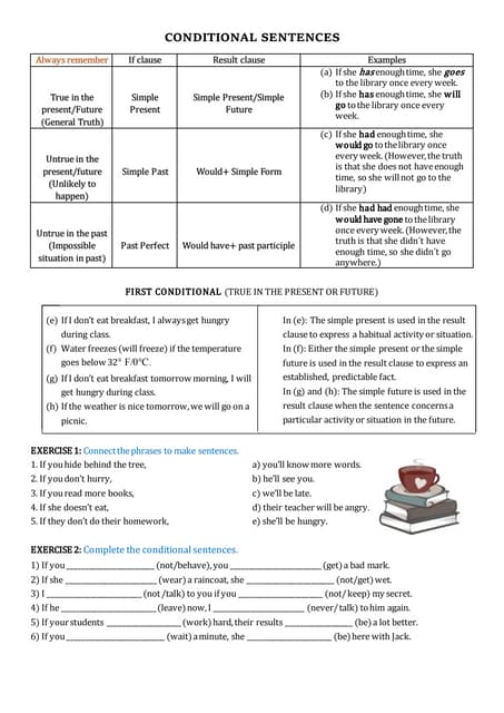 If clauses type 0 6.sınıf | PDF