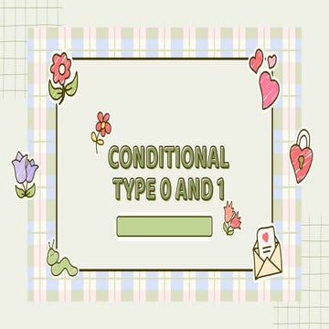 Conditional-type-0-and-1 and explaining | PDF