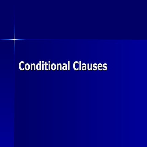 Conditional Clauses | PPT