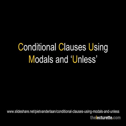 First Conditional With Modals Verbs By Riveros Arredondo 3 Ap