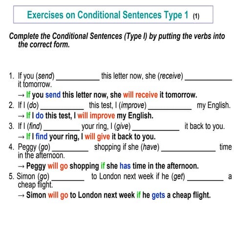 Conditional excercise | PPT