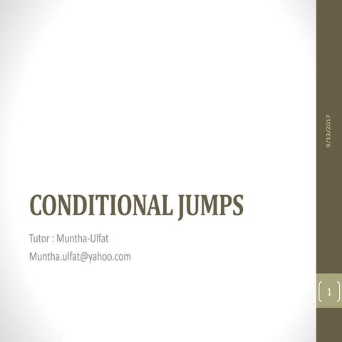 Conditional jumps | PPT