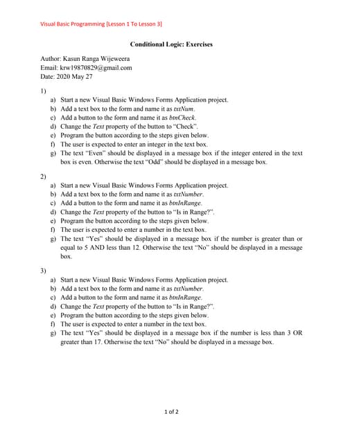 Arrays In Visual Basic Programming Pdf 