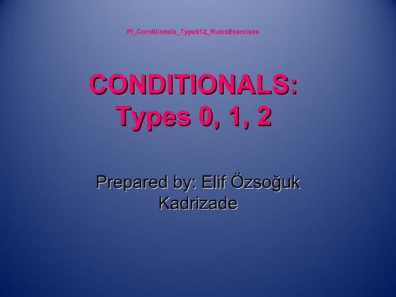 First conditional | PPTX