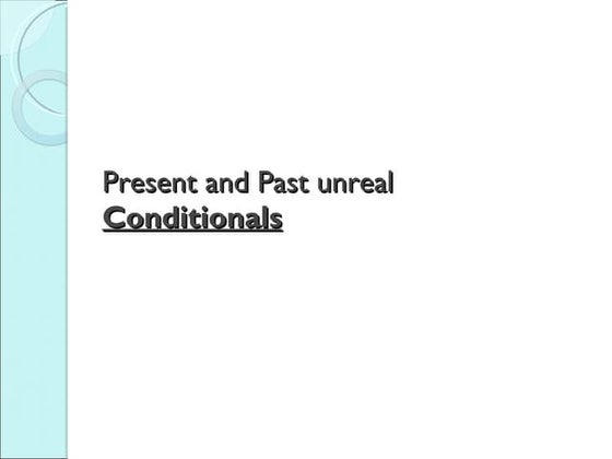 Conditionals real and unreal | PPTX | Air Travel | Travel Type