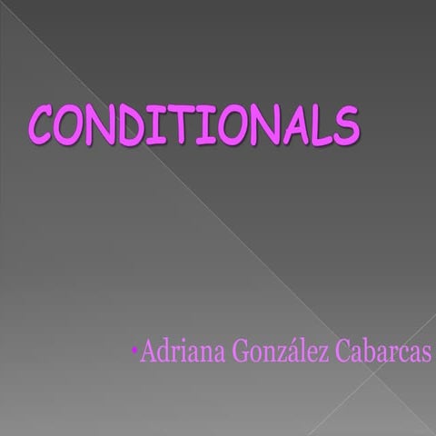 Conditionals | PPTX