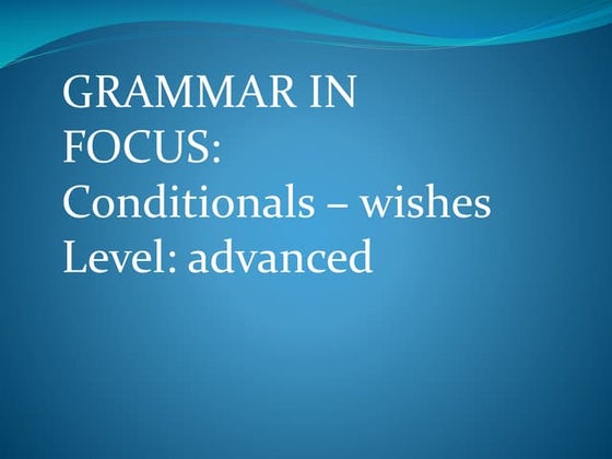 тест Conditionals | PPT