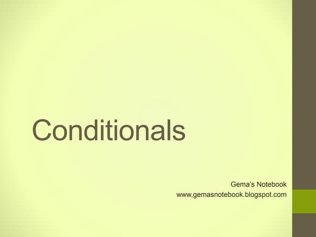 Conditional sentences | PPTX