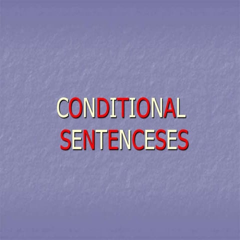 Conditionals | PPT
