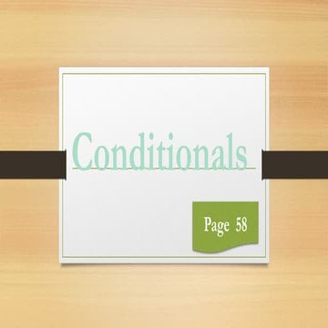 SONG ABOUT THE CONDITIONALS*************** | PPT