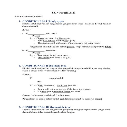 Conditional Sentence | PDF