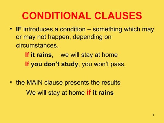 Four conditionals | PPT
