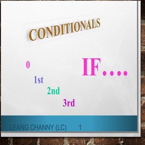 Conditionals (0,1,2,3) | PPT