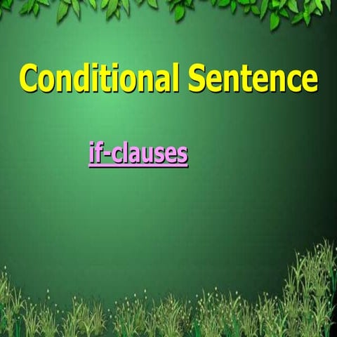 Conditional sentence | PPTX