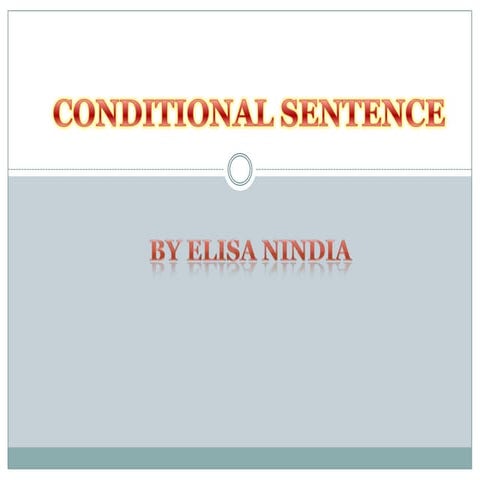 Conditional sentence | PPTX