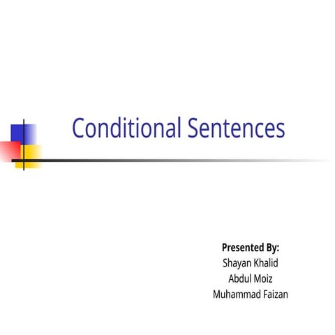Zero And First Conditionals | PPT