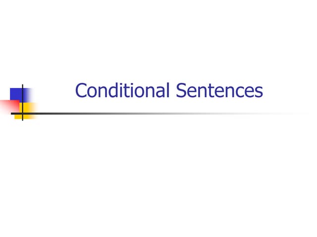 Conditional sentences grammar
