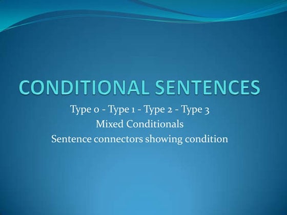 Conditionals | PPT