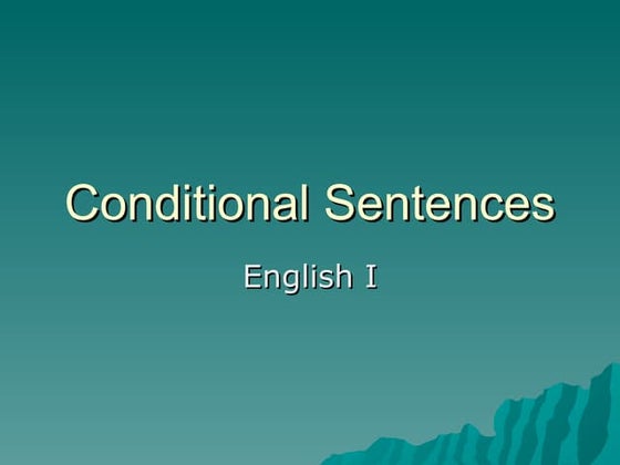 3rd conditionals | PPT
