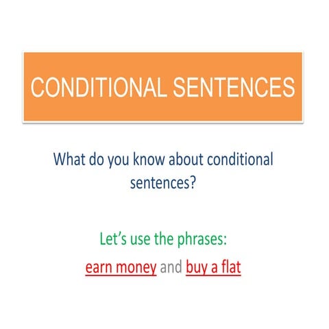 Conditional sentences | PPTX