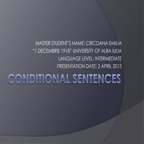 Conditional sentences | PPT