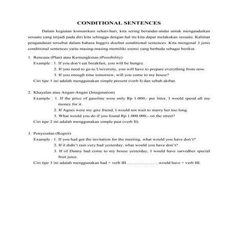 Conditional sentences | DOCX