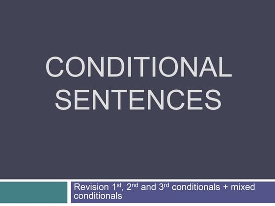 AVANZADO 2 Conditional sentences | PPT