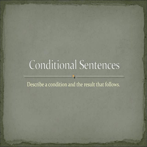 Conditional sentences | PPT