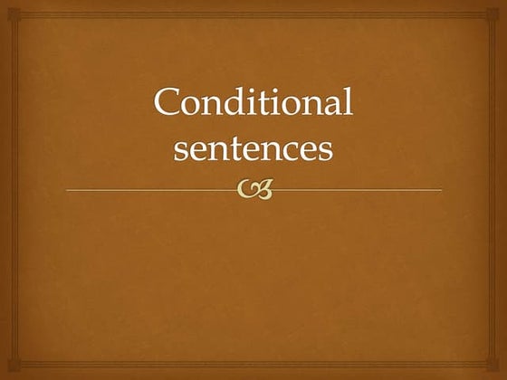 Ingles/ conditionals sentence | PPT