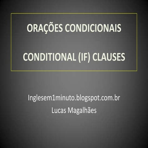 Conditional sentences | PPT