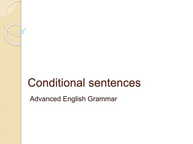 Lesson 25 _Conditional Sentences.ppt