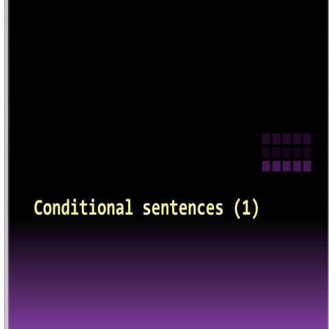 Conditional Sentences (1) | PPTX