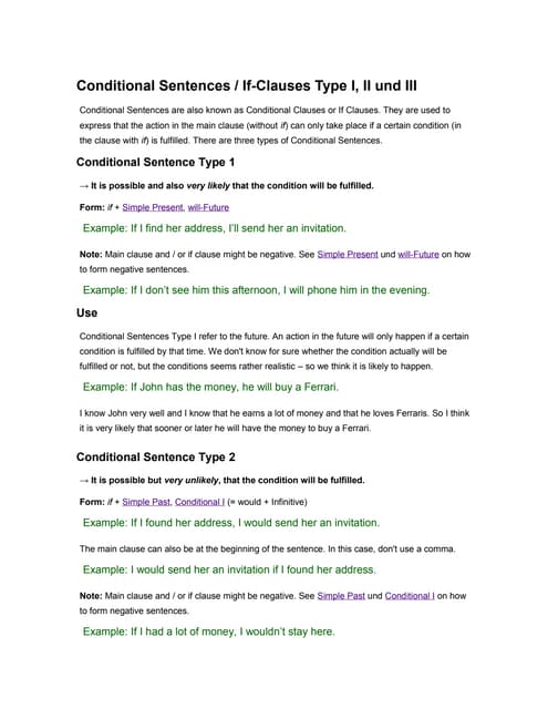 Conditional sentences i | PPT