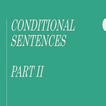 Conditional sentences (part 2) | PPT