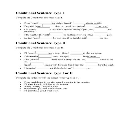 Conditional sentence type i copy | DOCX