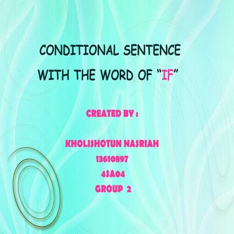 Conditional sentence with the word of | PPT