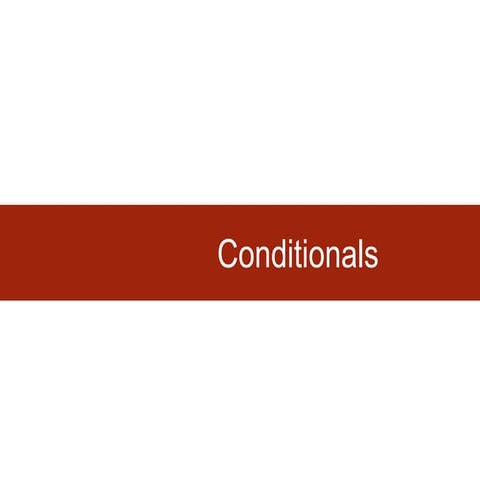 Conditionals | PPT
