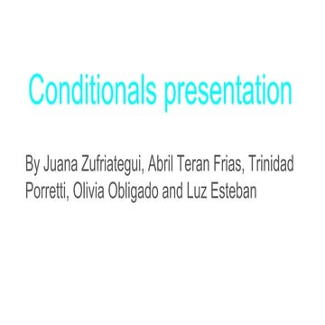 Conditionals presentation | PDF