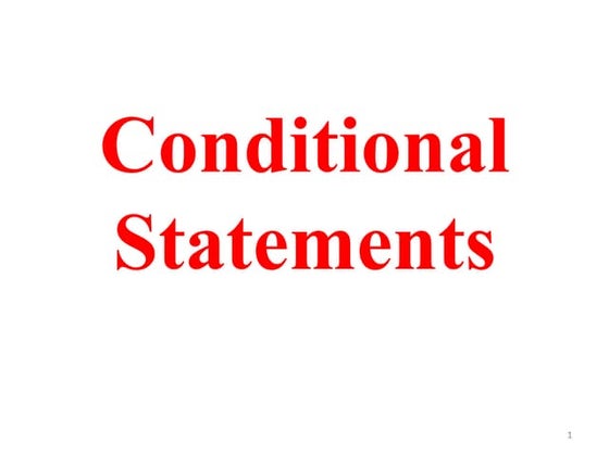 Conditional Statements | If-then Statements | PPT Conditional Statements | If-then Statements | PPT