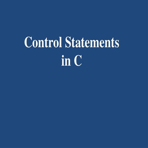 Programming In C Conditional Statementspdf