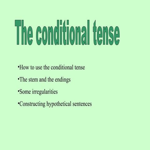 Conditional Tense | PPT