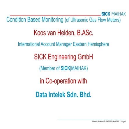 Instrument Condition Based Monitoring.ppt | Physics | Science