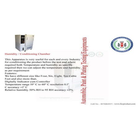 Conditioning Chamber | PDF