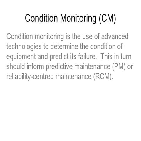 Condition monitoring | PPT