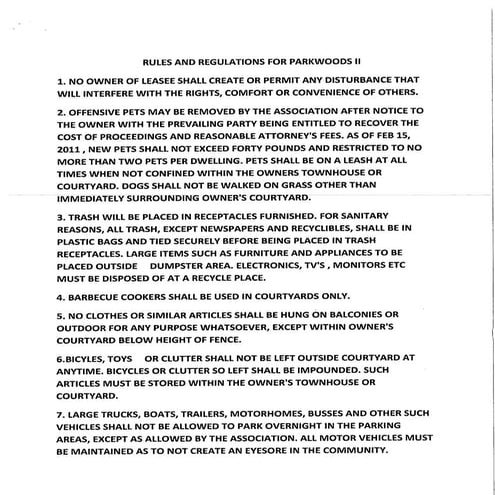 Condo fort myers rules and regulations | PDF