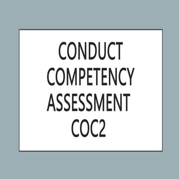 Conduct of Competency Assessment - Script | DOCX