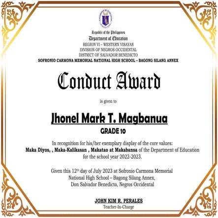 Certificate of Conduct-Awardee Grade-8.pptx